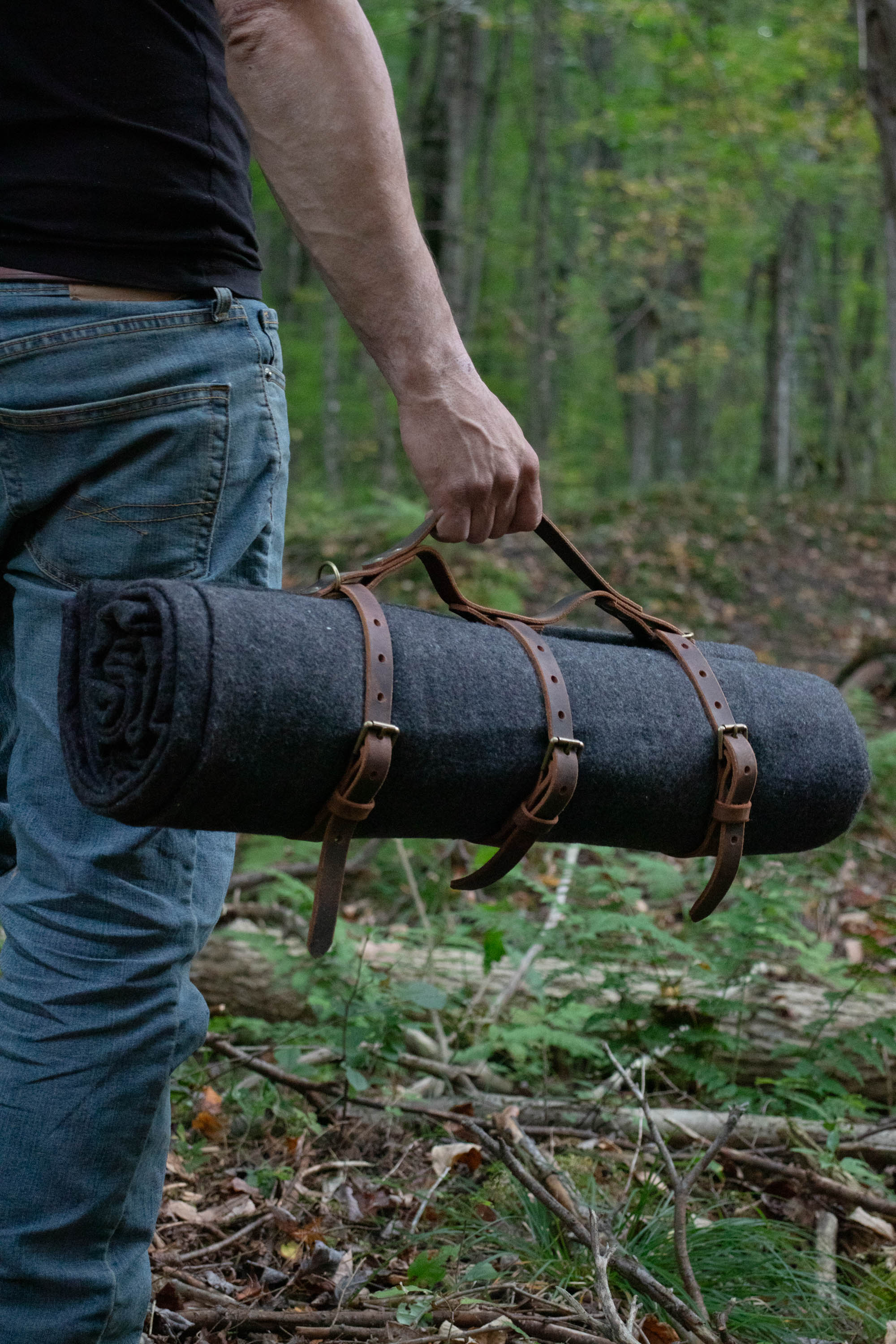 Leather Blanket Roll Straps | Heavy Duty Camping & Bushcraft Gear | Old ...