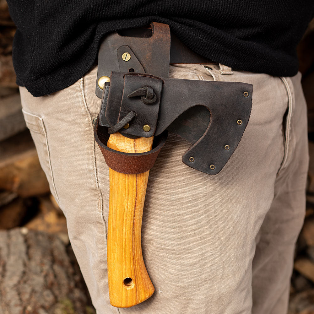 Leather Hatchet Holster | Belt & MOLLE Compatible | Adjustable Axe ...